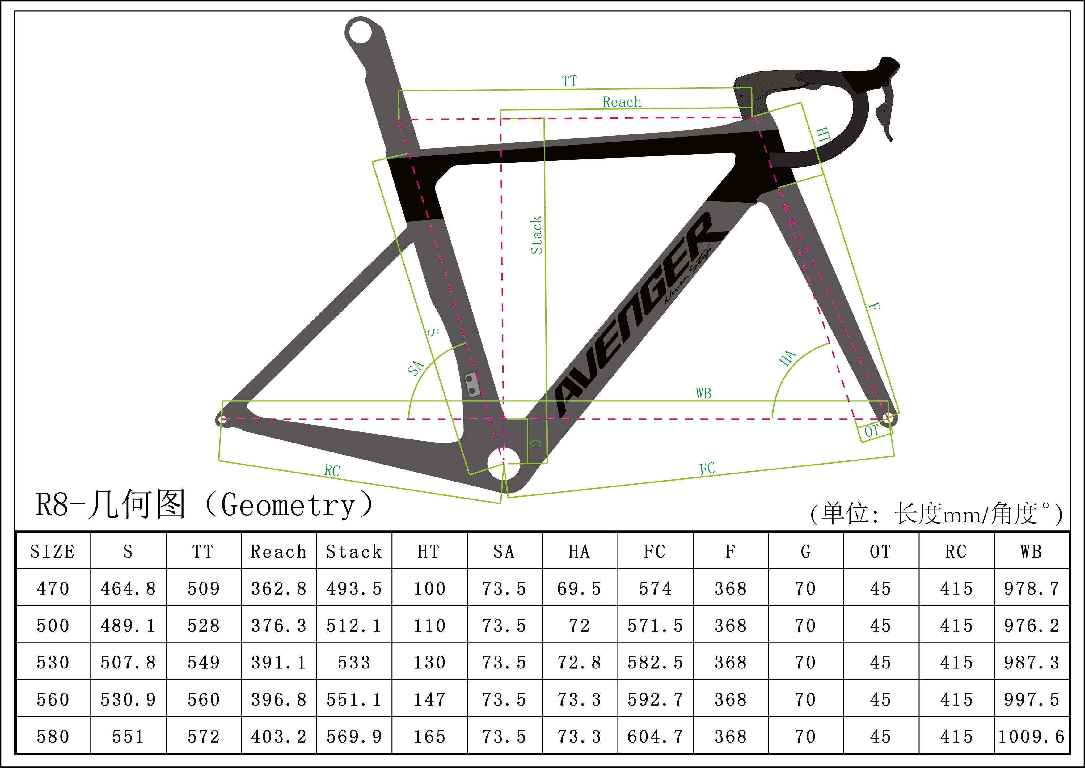 Carbon Road bike frame R8 Pearl White – Avenger Carbon Bike